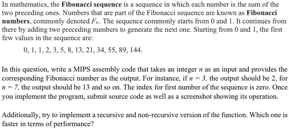 in mathematics the fibonacci sequence is a sequence in which each number is the sum of the two ...