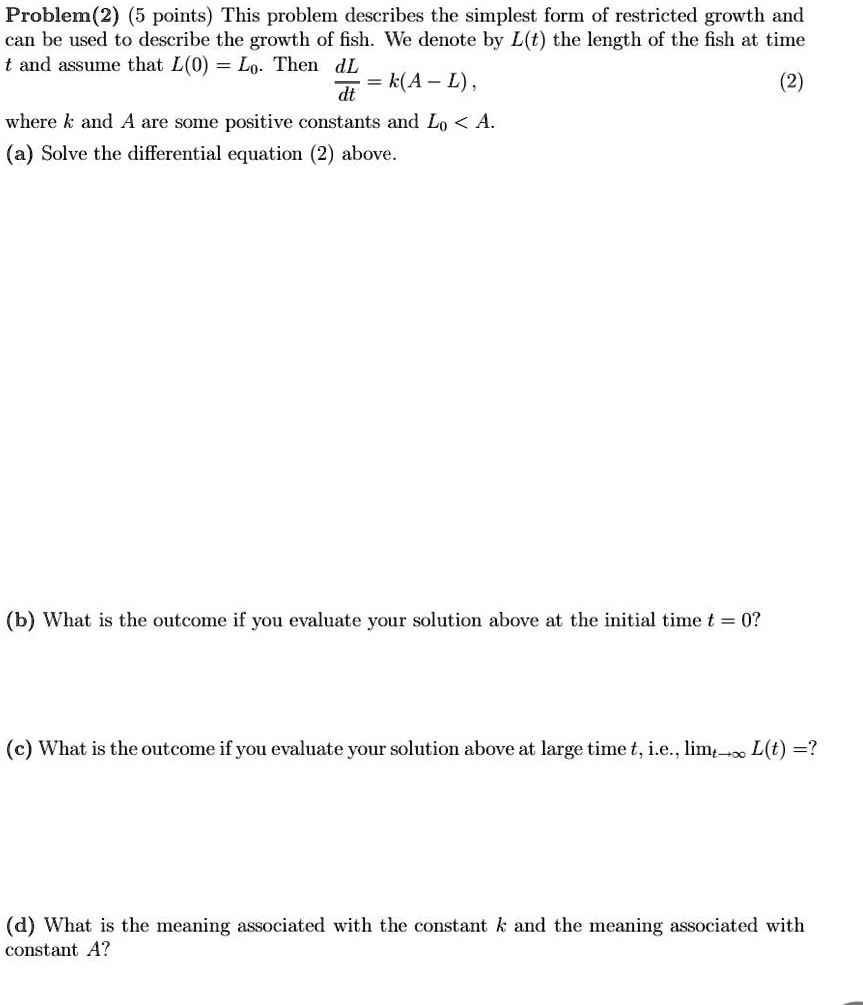 SOLVED: Problem (2) (5 points): This problem describes the simplest ...