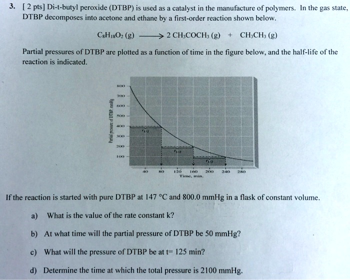 SOLVED: Di-t-butyl peroxide (DTBP) is used as a catalyst in the ...