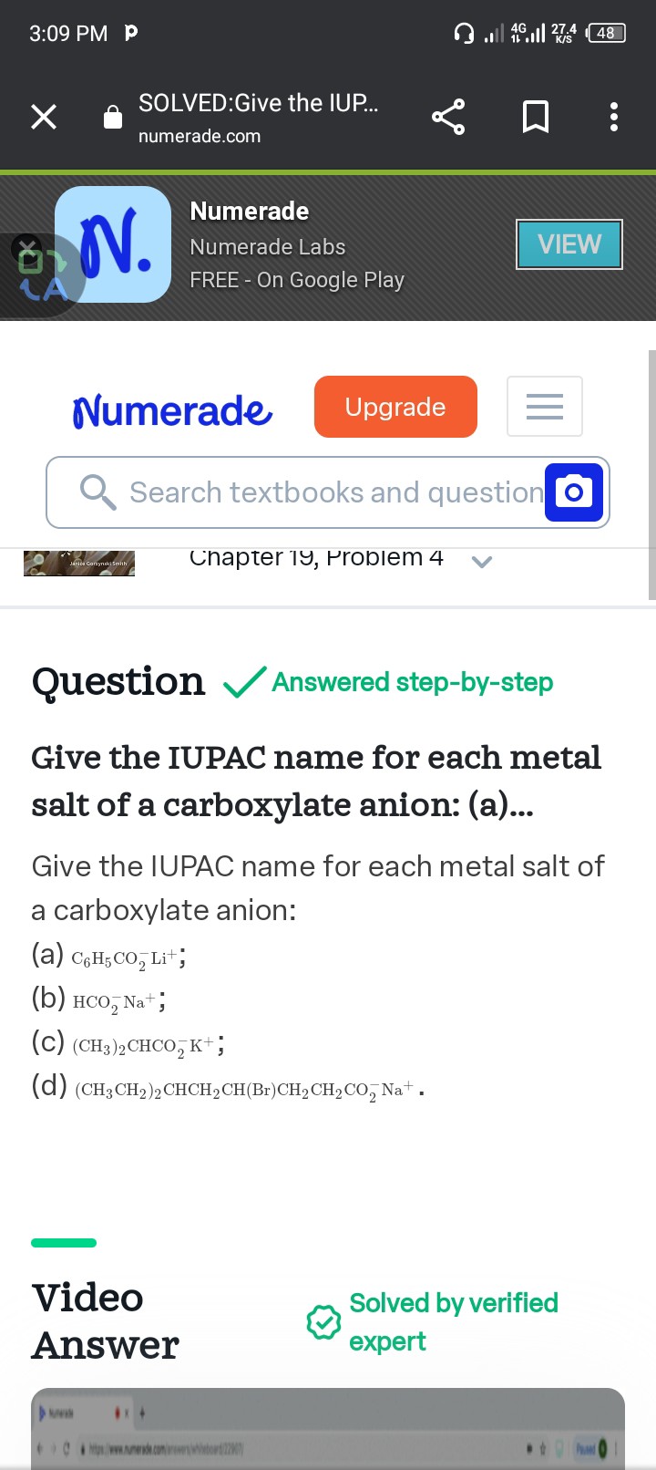 SOLVED: 3:09 PM p O.1| ^46· .11k / 3^27,4 48 × SOLVED:Give the IUP... numerade.com Numerade ...
