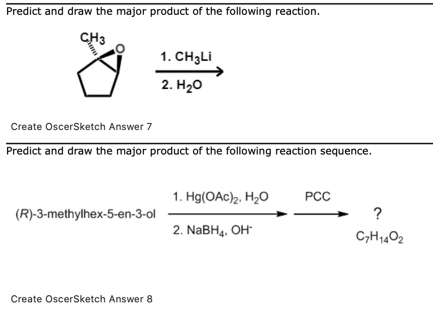 SOLVED: Predict and draw the major product of the following reaction: CH3 1. CH2Li 2. H2O Create ...
