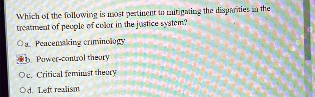 which of the following is most pertinent to mitigating the disparities ...