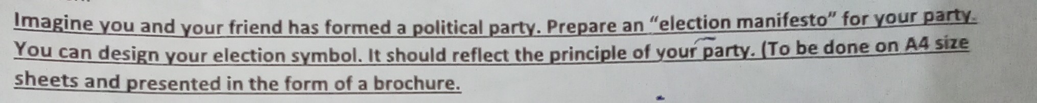Imagine you and your friend has formed a political party. Prepare an ...