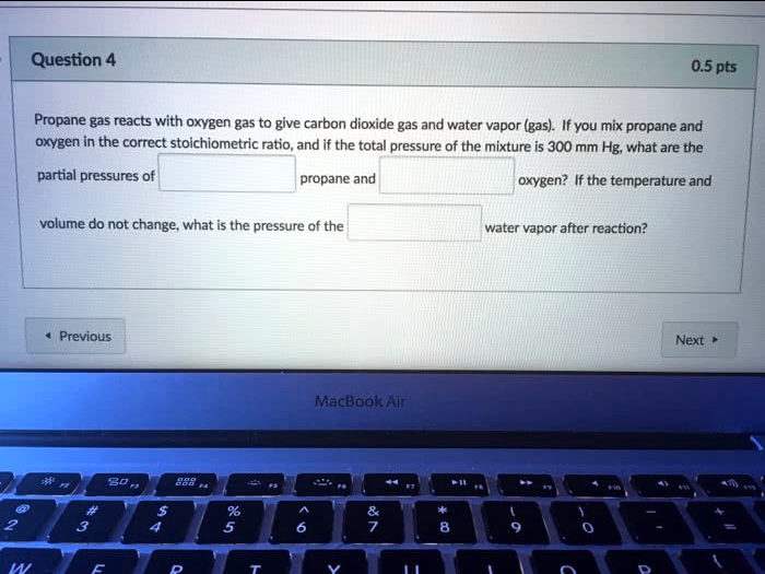 SOLVED: ' Propane gas reacts with oxygen gas to give carbon dioxide gas ...