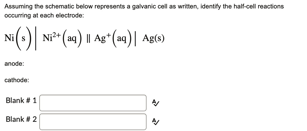 Assuming the schematic below represents a galvanic cell as written ...
