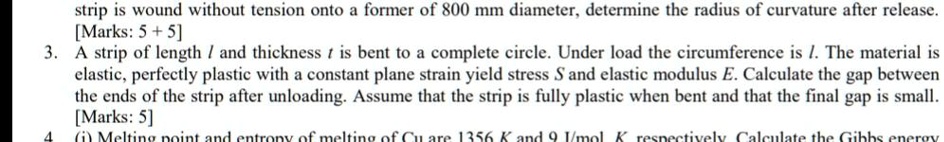 strip is wound without tension onto a former of 800 mm diameter ...