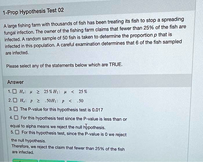 SOLVED: A large fishing farm with thousands of fish has been treating its fish to stop a ...