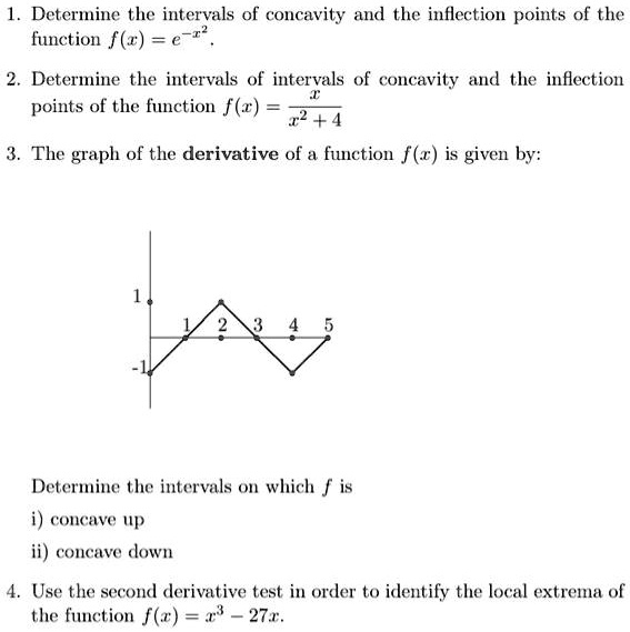 SOLVED:Determine the intervals of concavity and the inflection points of the function f ...