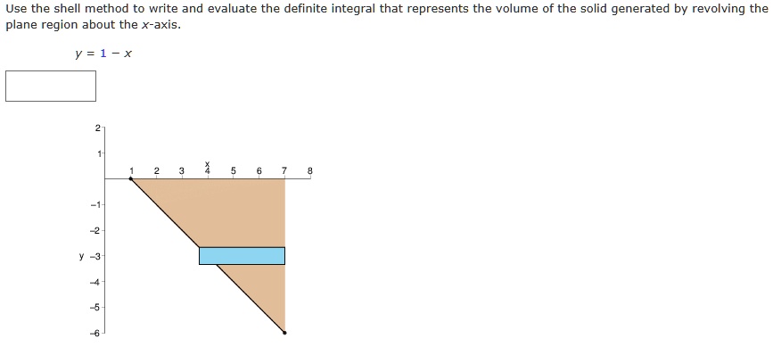 SOLVED: Use the shell method to write and evaluate the definite integral that represents the ...