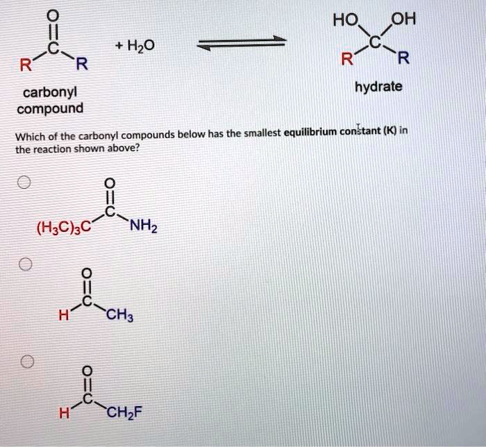ho oh c rs r hzo carbonyl hydrate compound which of the carbonyl ...