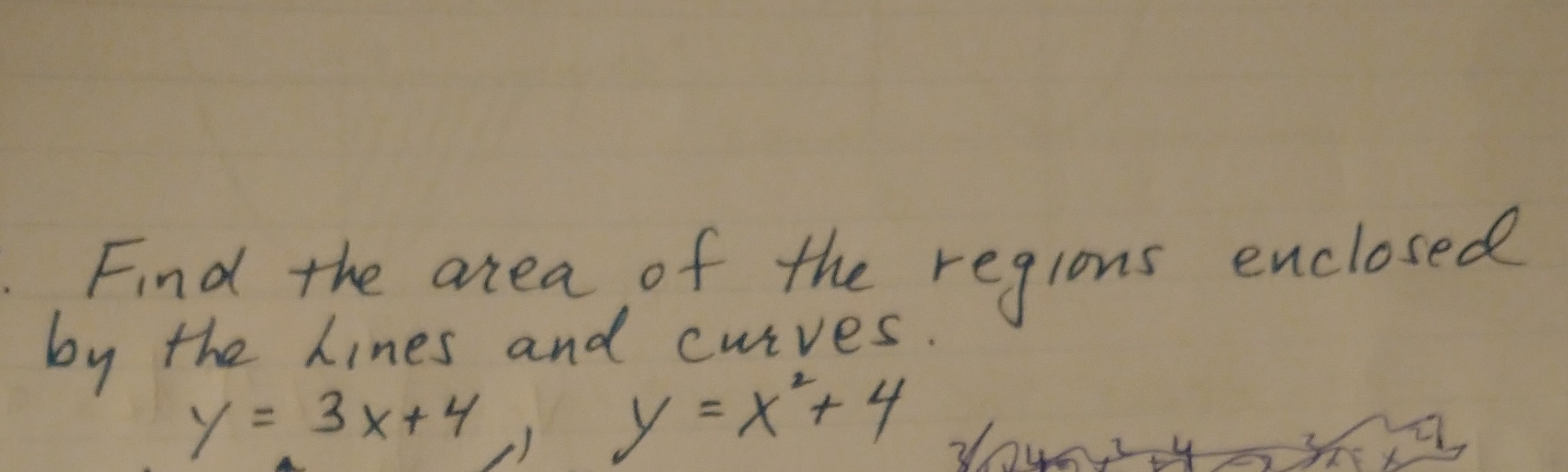 SOLVED: Find the area of the regions enclosed by the lines and curves ...