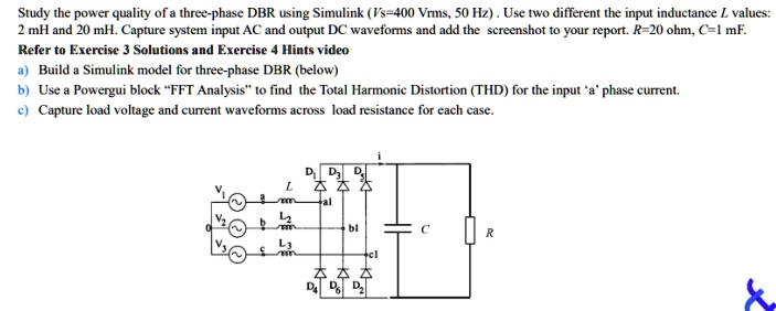 SOLVED: Study the power quality of a three-phase DVR using Simulink (Vs ...