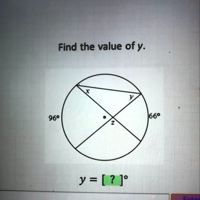 [GET ANSWER] geometry inscribed anglesfind the value of y please ...