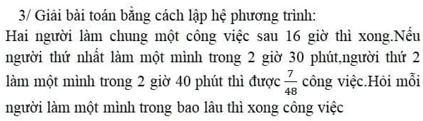 Solved 3 Giáº£i BÃ I ToÃ¡n Báº±ng CÃ¡ch Láº­p Há‡ PhÆ°Æ¡ng TrÃ¬nh