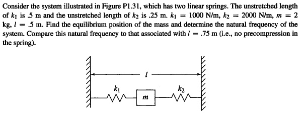 SOLVED: Consider the system illustrated in Figure P1.31, which has two ...
