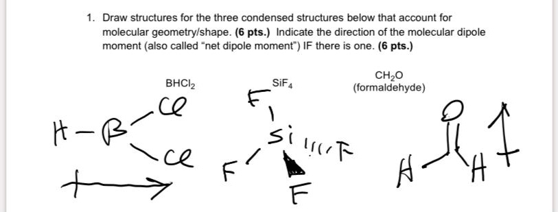 1. Draw structures for the three condensed structures below that ...