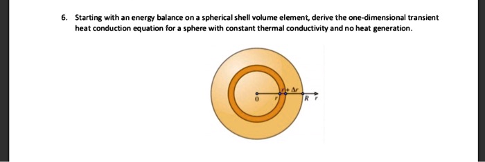 SOLVED: heat conduction equation for a sphere with constant thermal ...