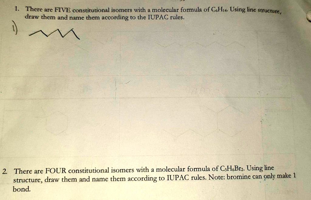 SOLVED: Draw them and name them according to the IUPAC rules.