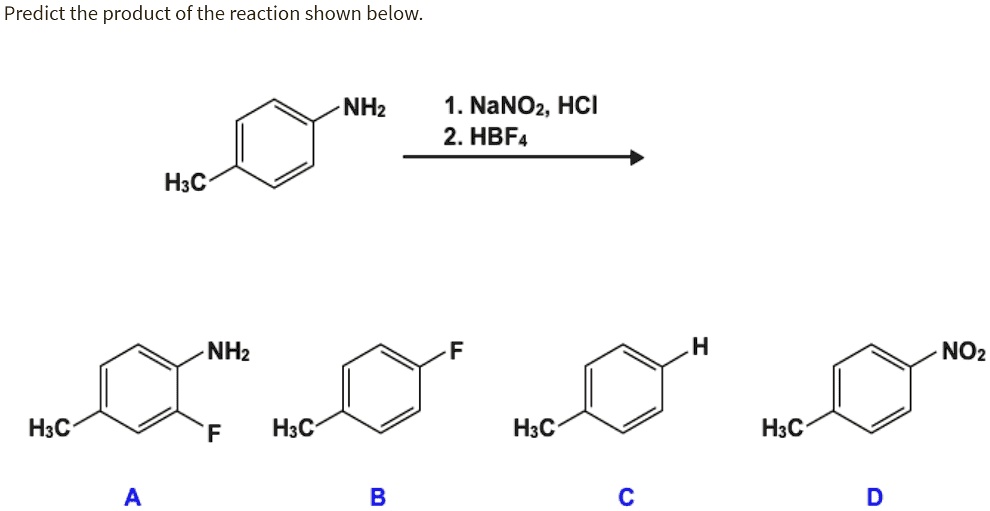 SOLVED: Predict the product of the reaction shown below: NH2 + NaNO2 ...