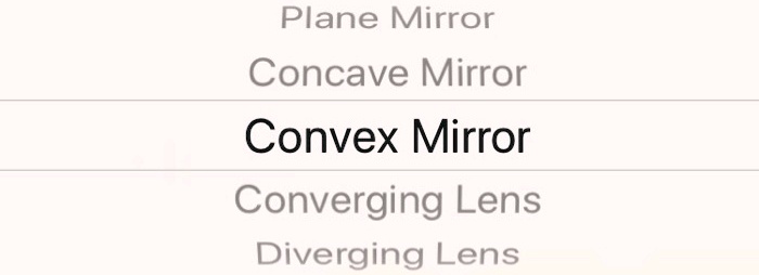 Plane mirror concave mirror convex mirror converging lens...
