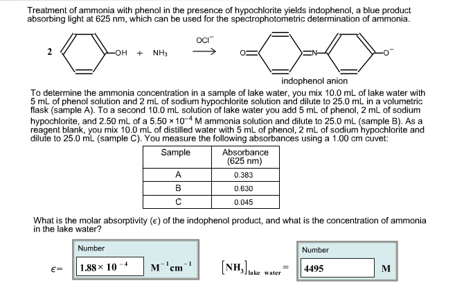 SOLVED: Trealment of ammonia with phenol in the presence of ...