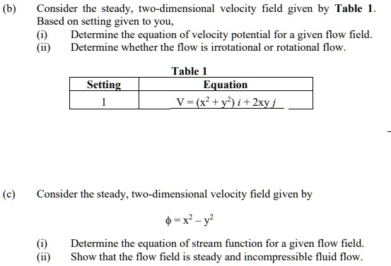 SOLVED: Consider the steady, two-dimensional velocity field given by ...
