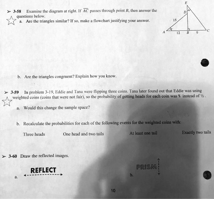 SOLVED: 3-58 Examine the diagram at right. If AC passes through point B ...