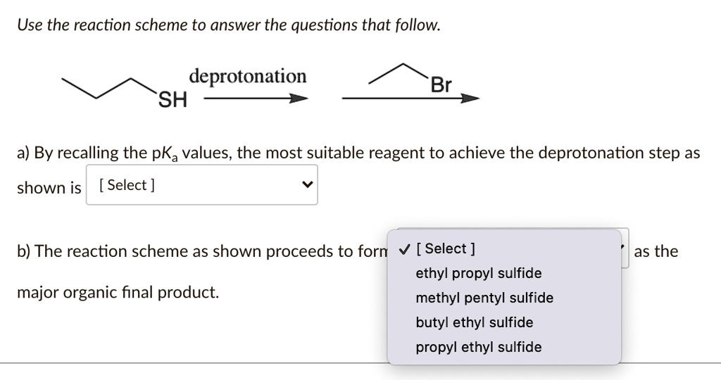 SOLVED: Use the reaction scheme to answer the questions that follow ...