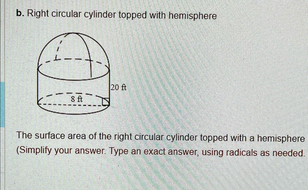 SOLVED: is given by the formula: S = 2πrh + 2πr^2 + πr^2 where r is the ...
