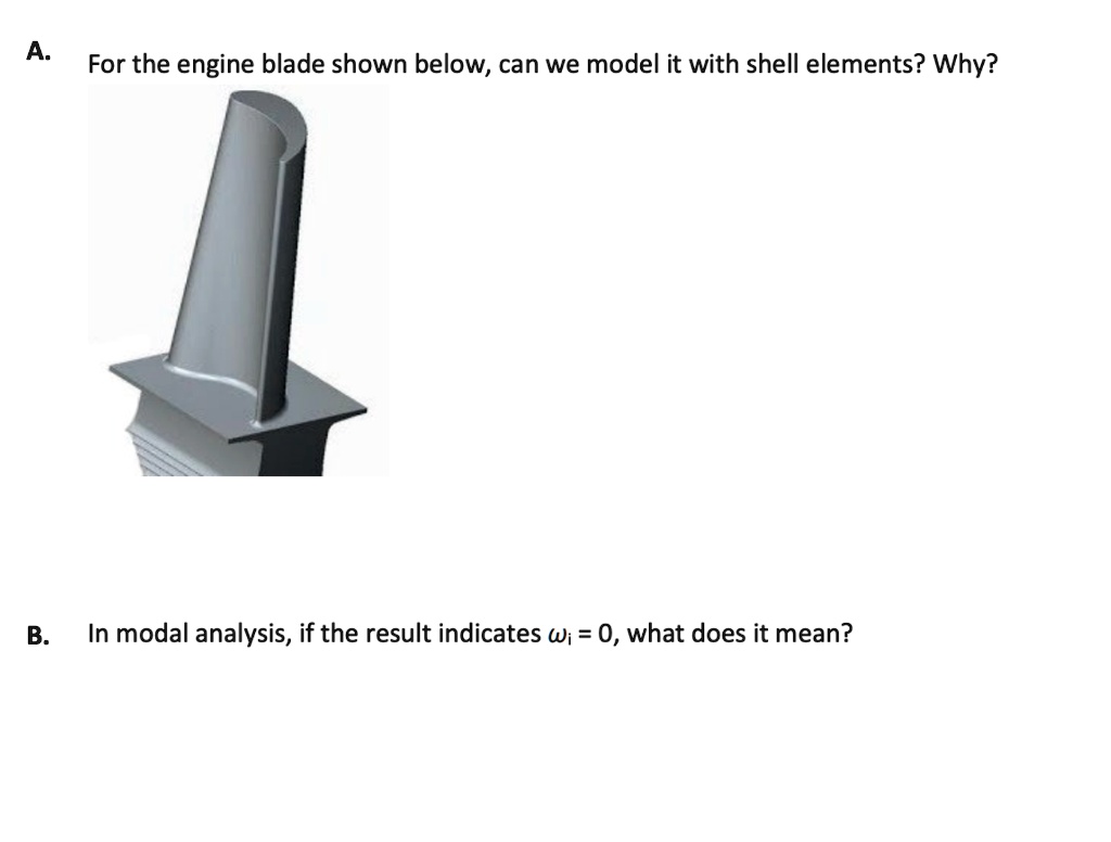 [GET ANSWER] A. For the engine blade shown below, can we model it with ...