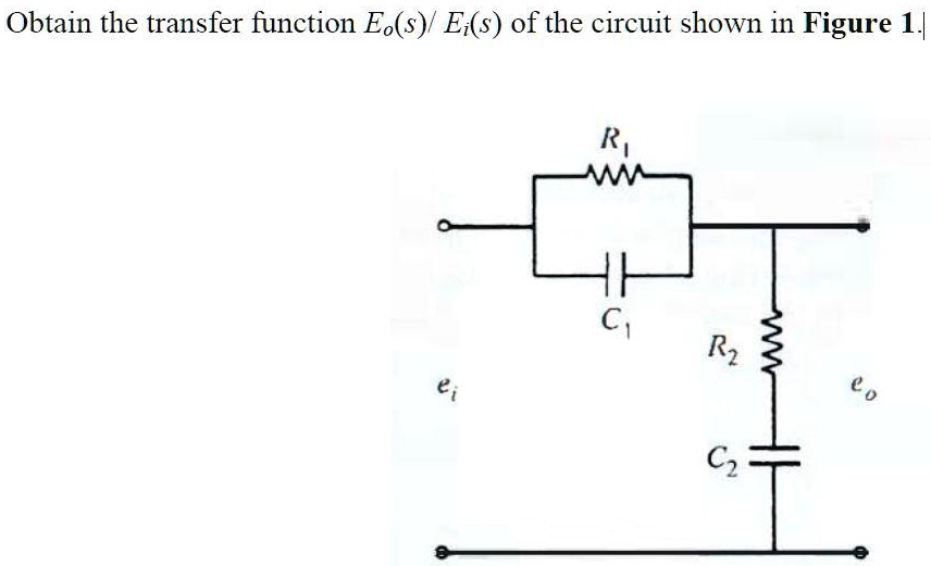 Obtain the transfer function Eo(s) / Ei(s) of the circuit shown in ...