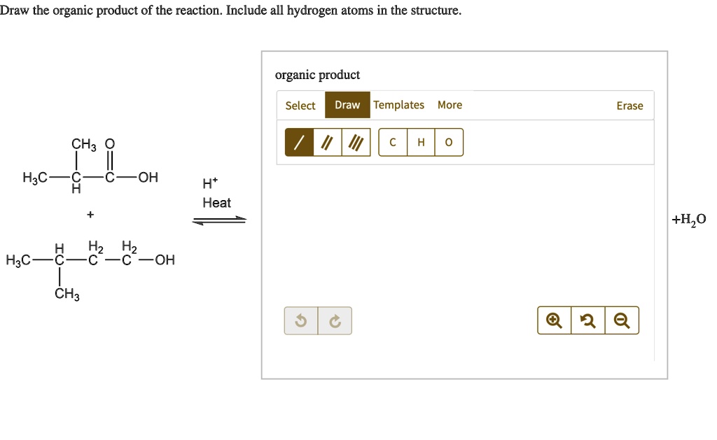 draw the organic product of the reaction include all hydrogen atoms in the structure ch3 o ...