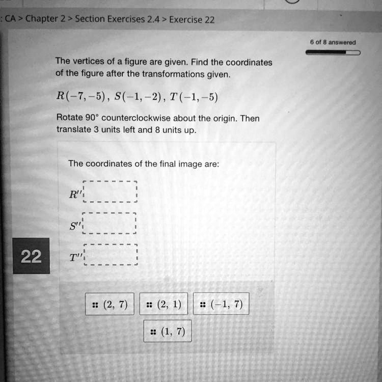 Solved The Vértices Of A Figure Are Given Ca Chapter 2 Section Exercises 24 Exercise