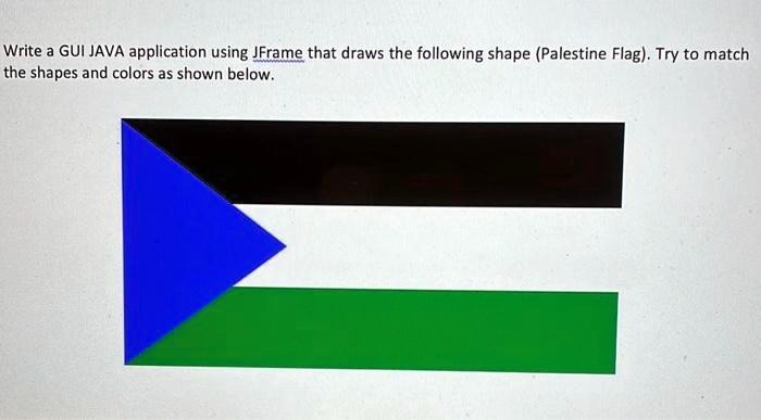 Solved Java 1 Write A Gui Java Application Using Jframe That Draws The Following Shape 3740