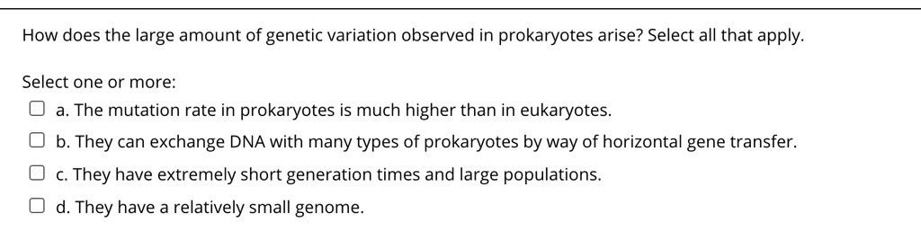 SOLVED: How does the large amount of genetic variation observed in ...