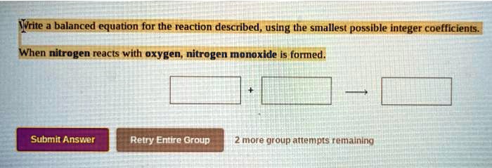 SOLVED: Write a balanced equation for the reaction described, using the ...