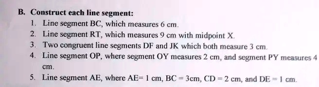 VIDEO solution: Construct each line segment: Line segment BC, which ...