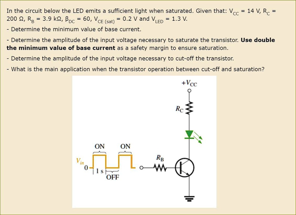 SOLVED: In the circuit below, the LED emits sufficient light when ...
