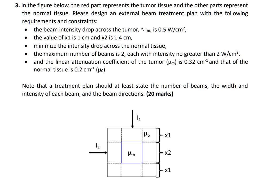 SOLVED: In the figure below, the red part represents the tumor tissue ...