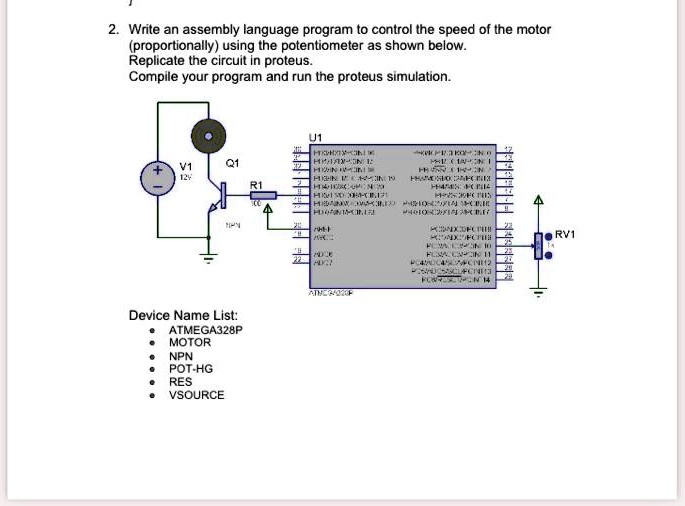 Solved Write An Assembly Language Program To Control The Speed Of The 5225