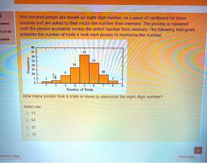 one hundred people are shown an eight digit number on piece of ...