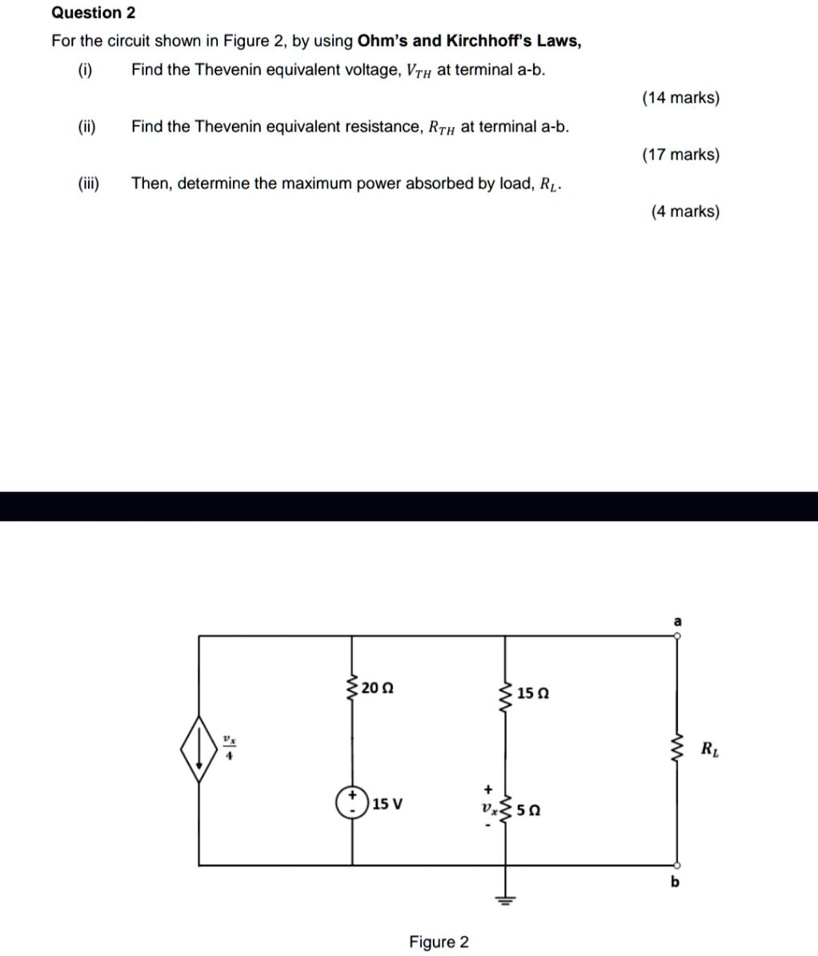 question 2 for the circuit shown in figure 2 by using ohms and kirchhoffs laws i find the ...