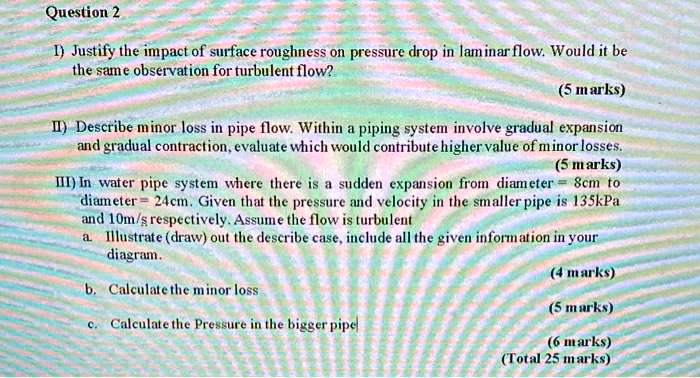 SOLVED: Question2 I) Justify the impact of surface roughness on ...