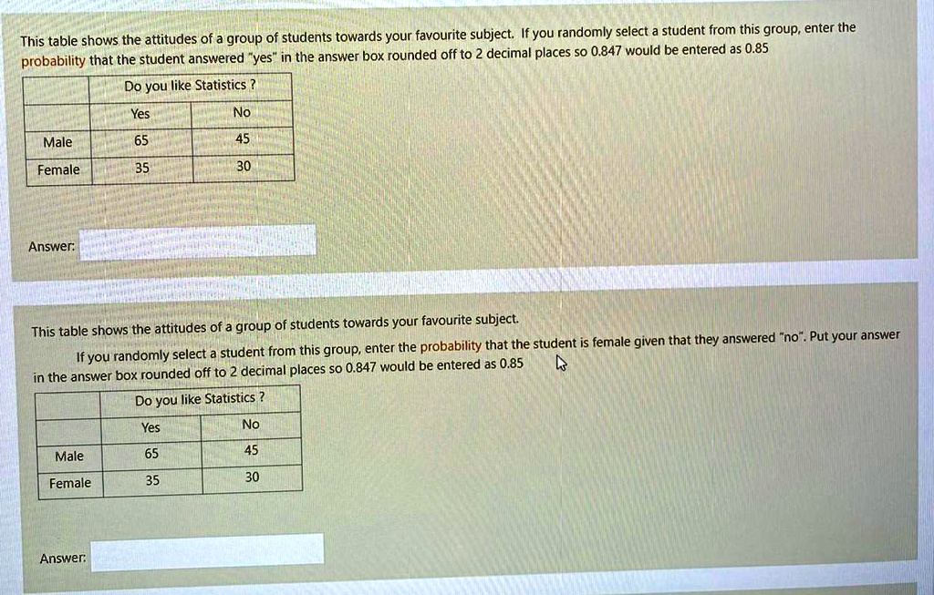 SOLVED: If you randomly select student from this group, enter the This ...