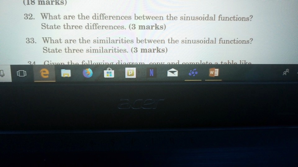 SOLVED: (18 markS) 32. What are the differences between the sinusoidal ...