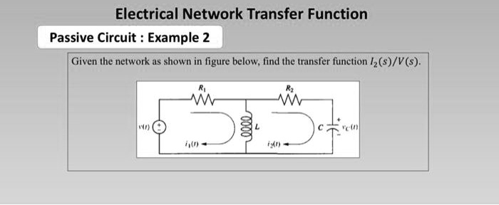 Electrical Network Transfer Function Passive Circuit Example 2 Given the network as shown in ...