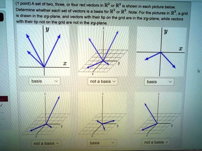 Point A Set Of Two Three Or Four Red Vectors In R2 Or R Is Shown In 5828