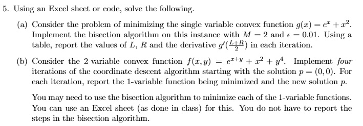 Solved A Consider The Problem Of Minimizing The Single Variable Convex Function Gx Ex 1193