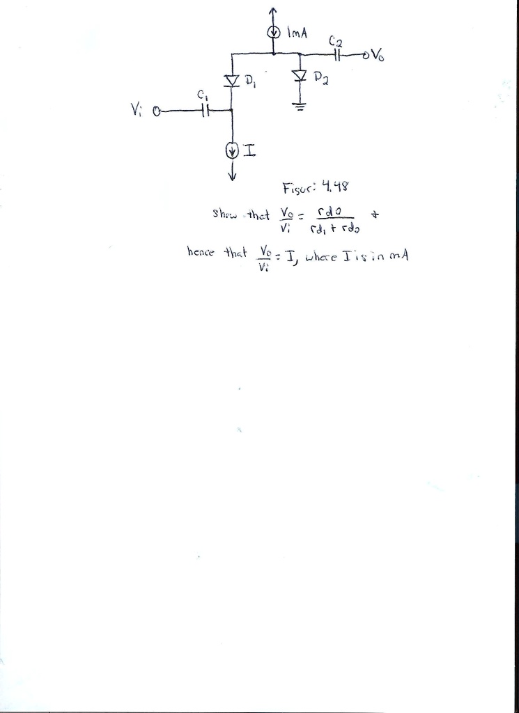 SOLVED: Yes, in the capacitor-coupled attenuator circuit shown in figure 4.48 above, I is a DC ...