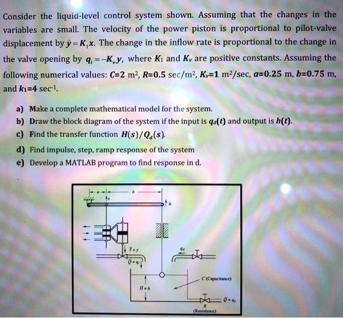 SOLVED: Consider the liquid-level control system shown. Assuming that ...